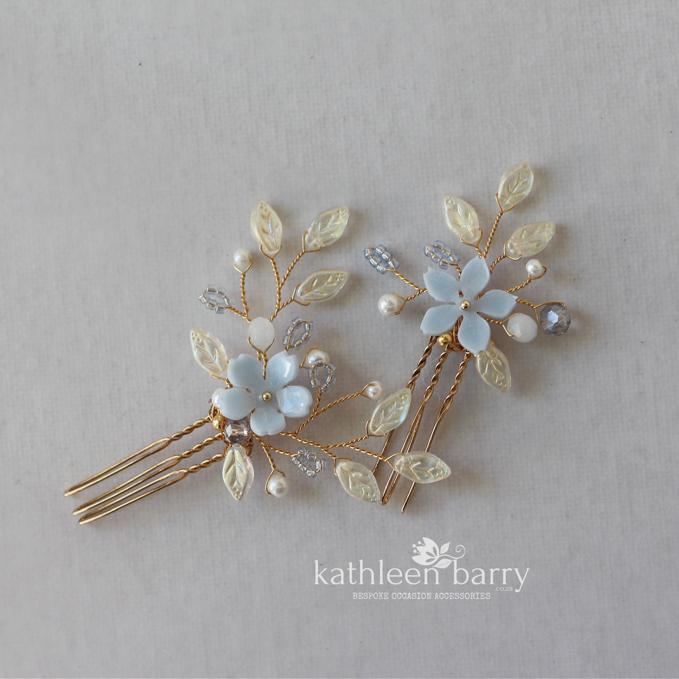 Dainty wedding hair pin set two styles or sold individually, colors can ...