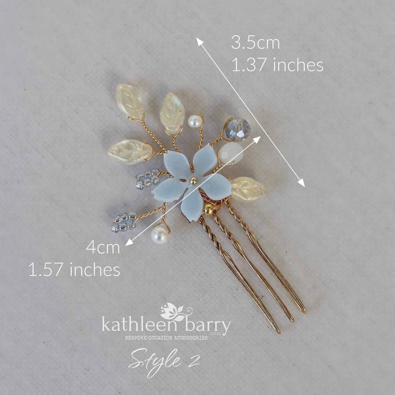 Dainty wedding hair pin set two styles or sold individually, colors can ...
