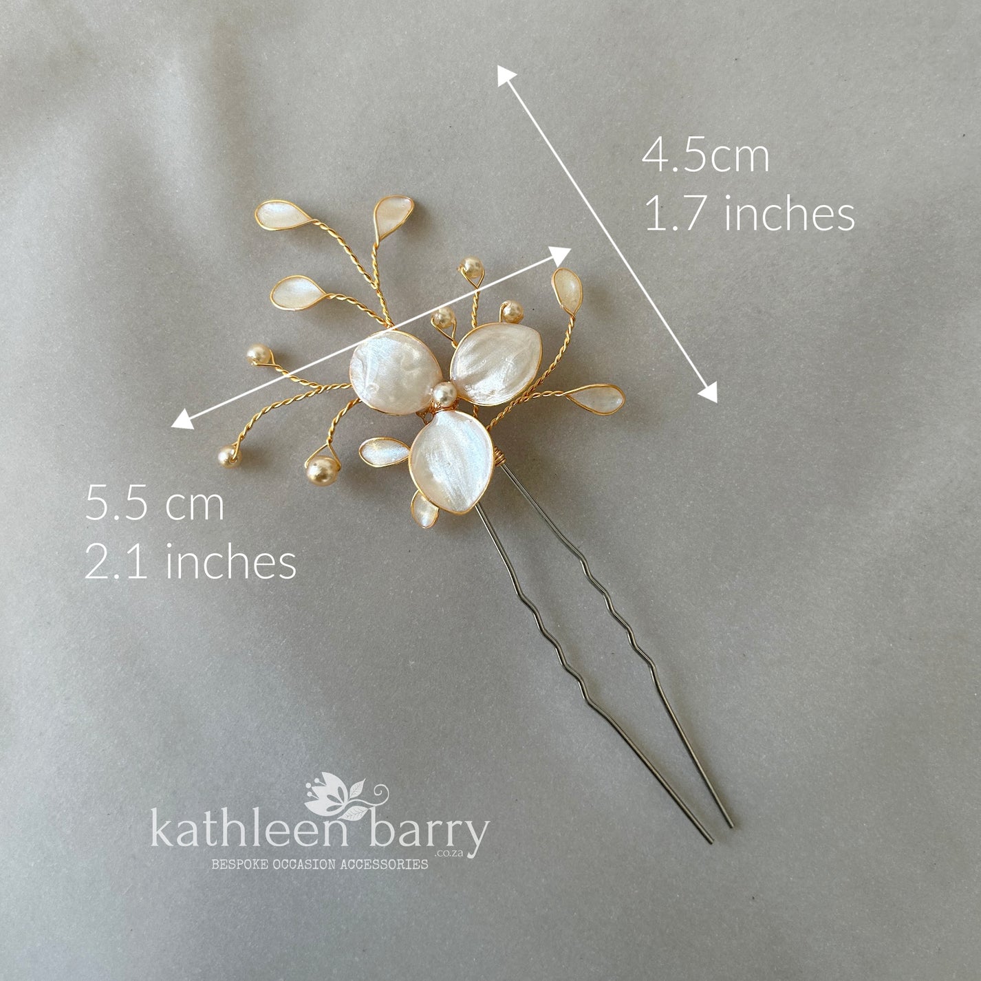 Tiffany flower hair pin - assorted custom colors available – Kathleen ...