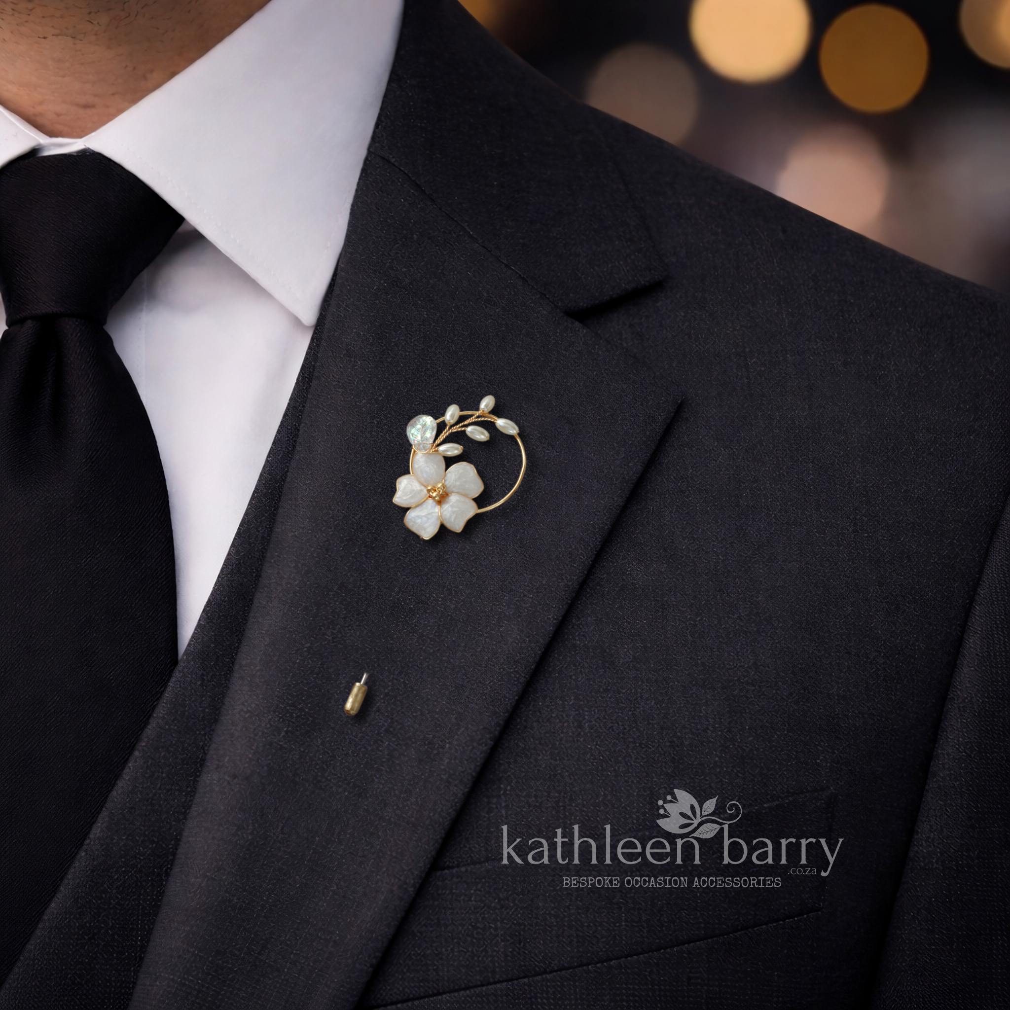 Heirloom boutonniere - Lapel pin - suit brooch Groom, groomsmen, Prom ...