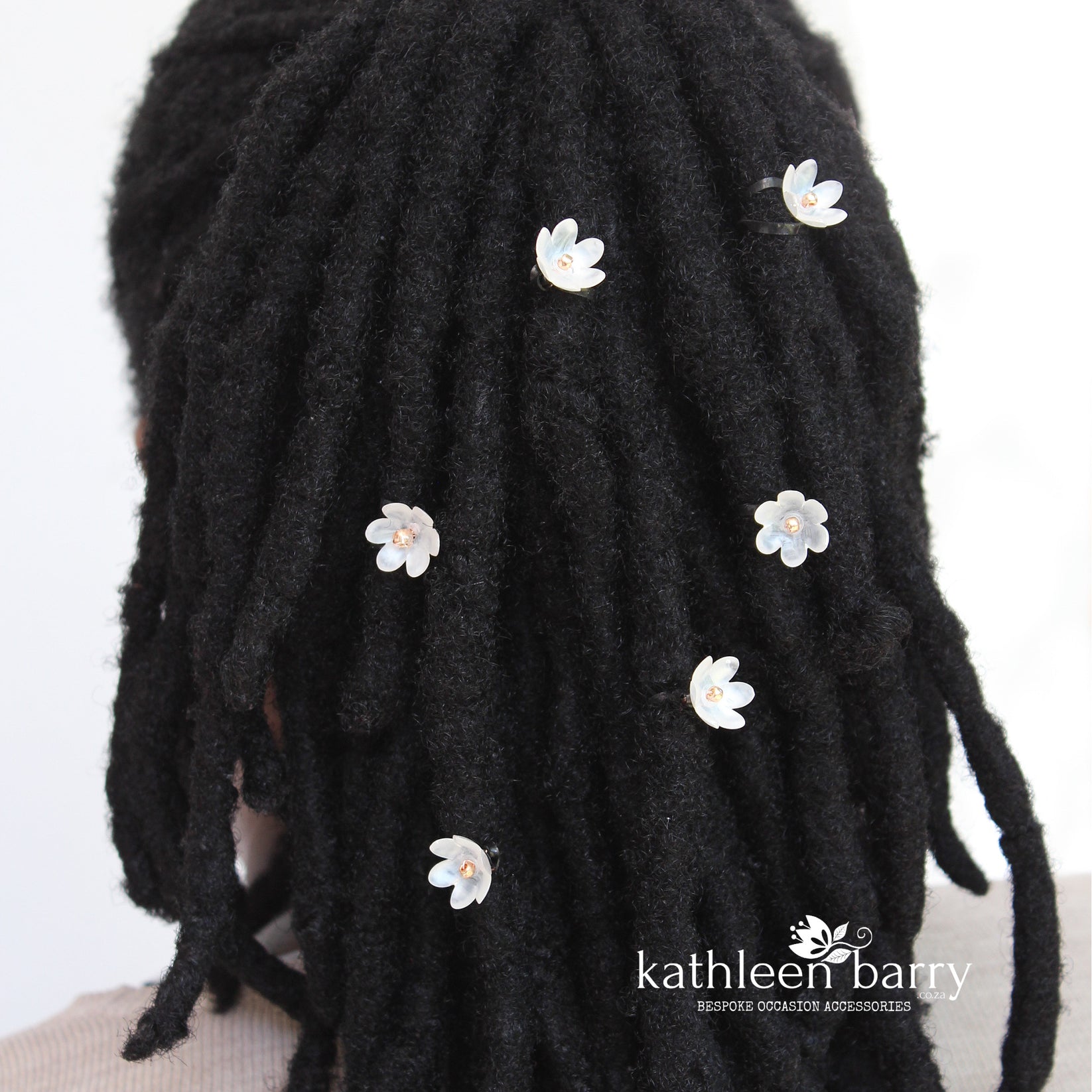 Ethnic hair beads - braid dreadlock accessories dainty flowers for wed ...